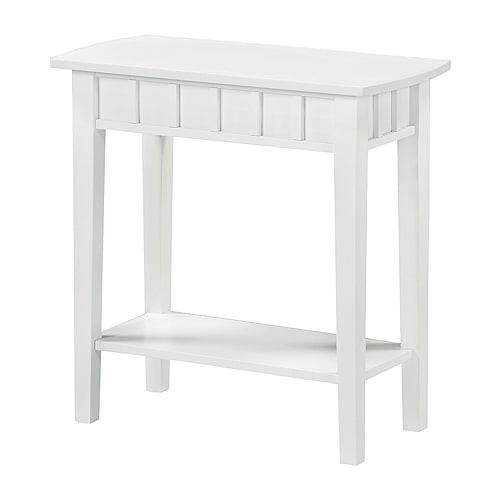 Click here for Dennis End Table with Shelf  One Size  White prices