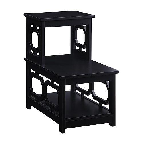 Click here for Omega 2 Step Chairside End Table - Black prices
