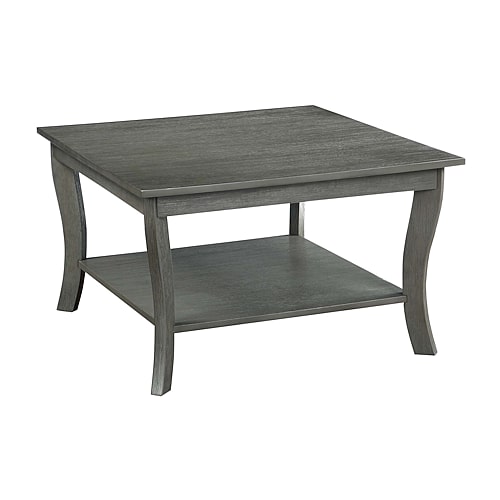 American Heritage Square Coffee Table  One Size  Gray