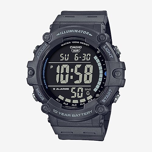Click here for Casio Mens Gray Strap Watch Ae1500wh-8bv  One Size prices