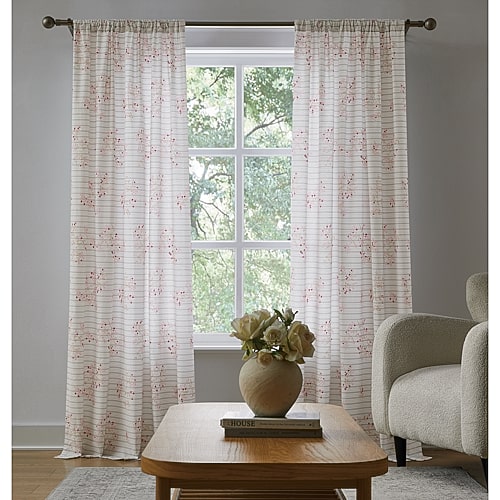 Click here for Cottage Classics Emma Floral Rod Pocket Light-Filt... prices