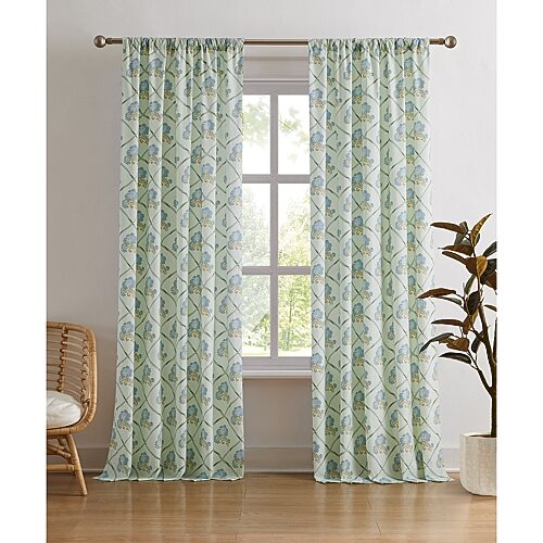 Click here for Brooklyn Loom Olivia Floral Rod Pocket Light-Filte... prices