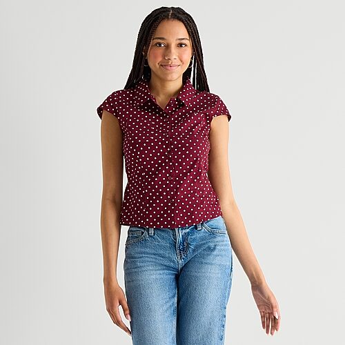 Click here for Arizona Womens Juniors Cap Short Sleeve Regular Fi... prices