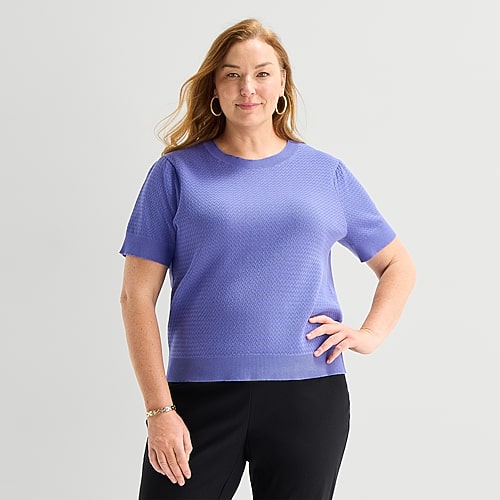 Click here for Liz Claiborne Plus Womens Crew Neck Long Sleeve Pu... prices