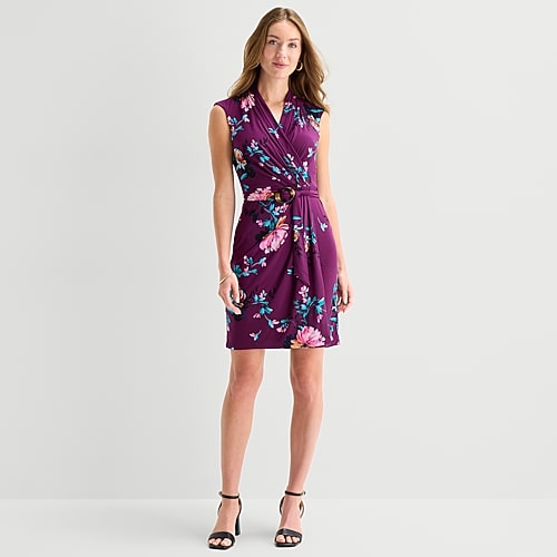 Click here for Marc New York Womens V Neck Sleeveless Floral Shea... prices