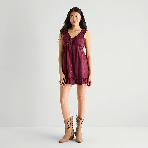 Click here for Arizona Womens Juniors Sleeveless Babydoll Dress... prices