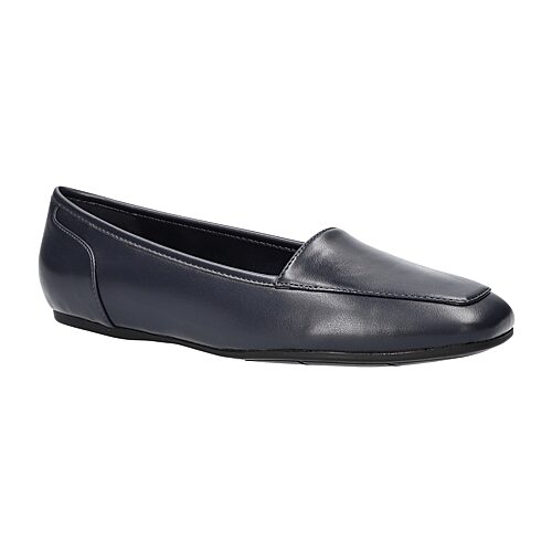 Easy Street Womens Thrill Square Toe Comfort Flats - Navy