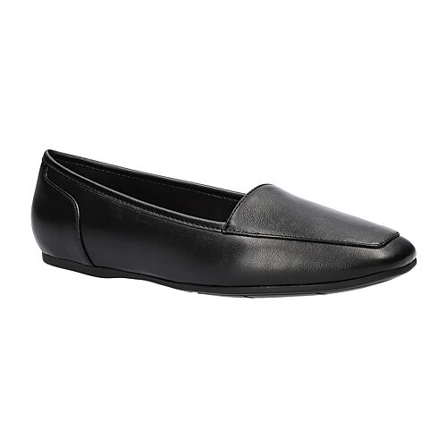 Easy Street Womens Thrill Square Toe Comfort Flats - Black