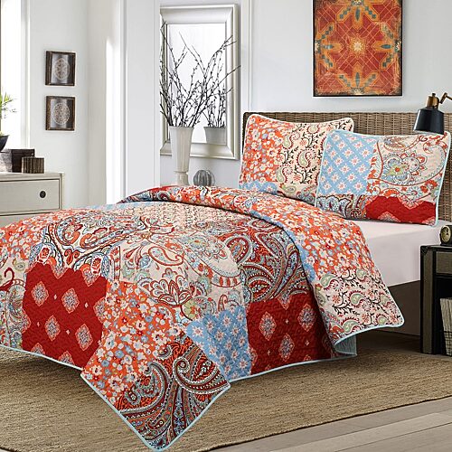 Click here for Stratford Park Gabby Paisley Patchwork 3-Piece Qui... prices