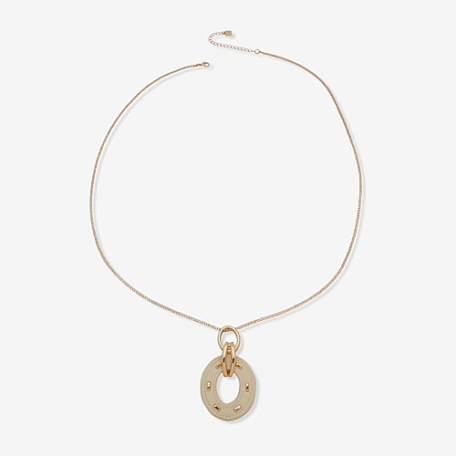 Click here for Worthington Gold Tone Womens 17 Inch Pendant Neckl... prices