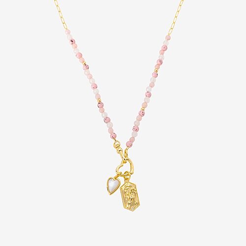Click here for Footnotes Womens Pink Glass 10K Gold Over Brass 16... prices