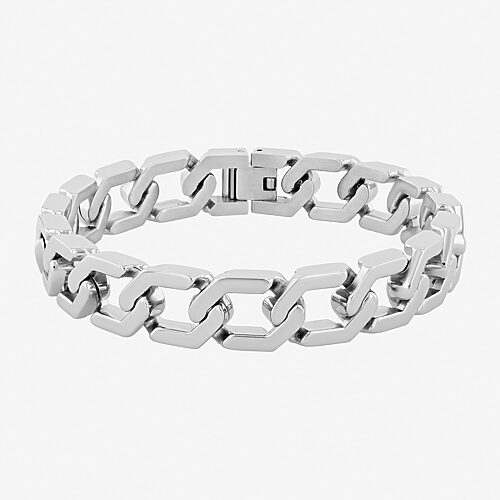 Click here for Mens Stainless Steel Solid 8 3/4 Inch Link Bracele... prices
