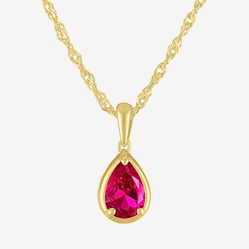 Click here for Womens Lab Created Gemstone 14K Gold Over Silver P... prices