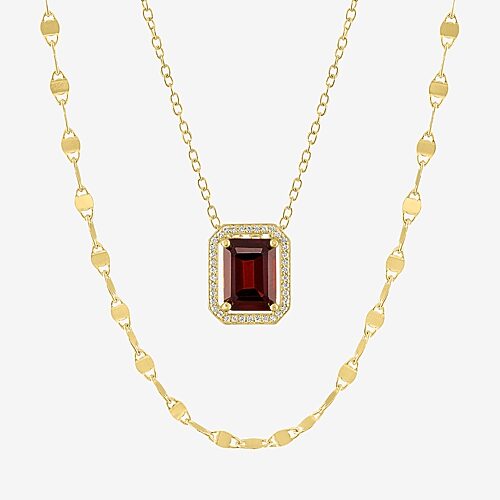 Click here for 2-pc.Birthstone Necklace Set in Pure Silver Over B... prices