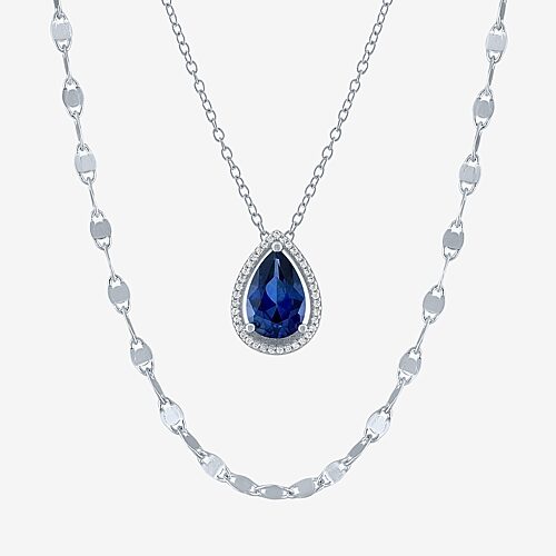 Click here for 2-pc.Birthstone Necklace Set in Pure Silver Over B... prices