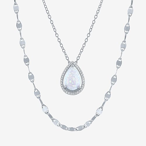 Click here for 2-pc.Birthstone Necklace Set in Pure Silver Over B... prices