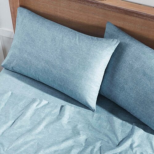 Click here for SUPERIOR Melange Chambray Plain Weave Wrinkle Resi... prices