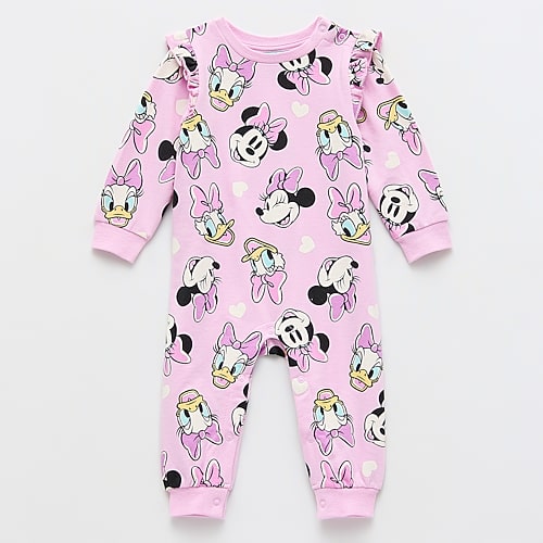 Click here for Baby Girls Minnie Mouse Long Sleeve Romper  6-9 Mo... prices