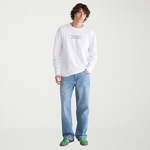 Click here for AEROPOSTALE Mens Baggy Fit Jean  30 32  Blue prices