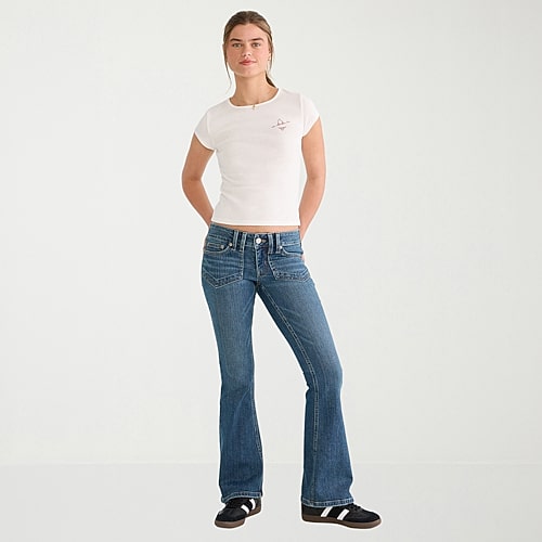 Click here for AEROPOSTALE Womens Juniors Low Rise Flare Leg Jean... prices