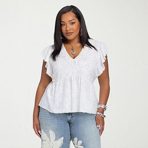 Click here for JS Jessica Simpson Womens Plus V Neck Short Sleeve... prices