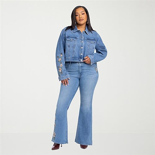 Click here for JS Jessica Simpson Embroidered Womens Plus High Ri... prices