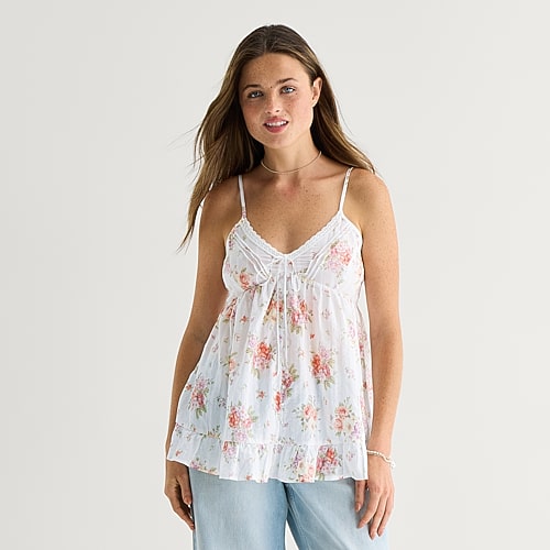 Click here for Arizona Womens Juniors V Neck Sleeveless Babydoll... prices