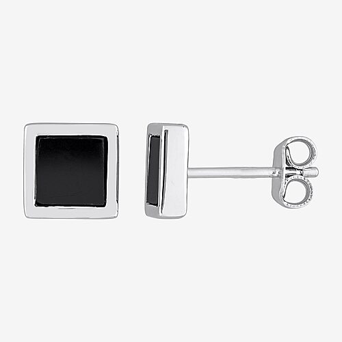 Click here for Genuine Black Hematite Sterling Silver 7.5mm Stud... prices
