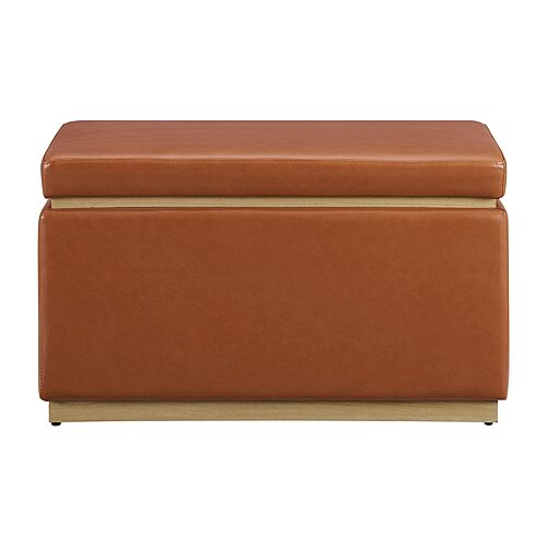 Click here for Berlinda Faux Leather Rectangular Storage Ottoman... prices