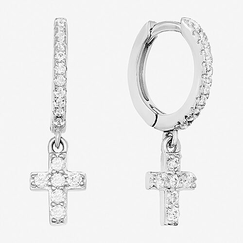 Click here for Macys Cubic Zirconia Religious Cross Charm Dangle... prices