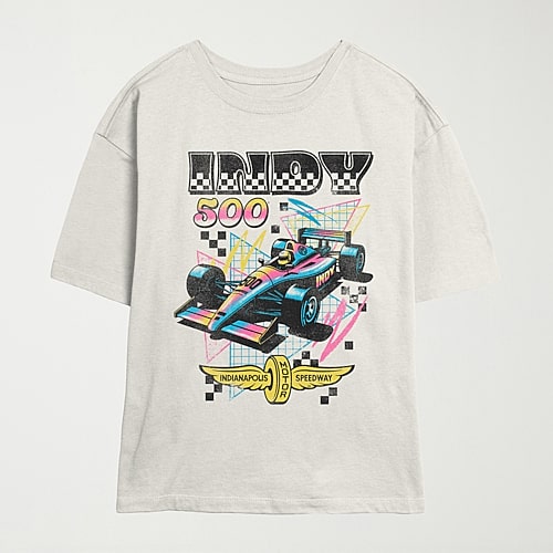 Click here for Indy 500 Tee Womens Juniors Crew Neck Short Sleeve... prices
