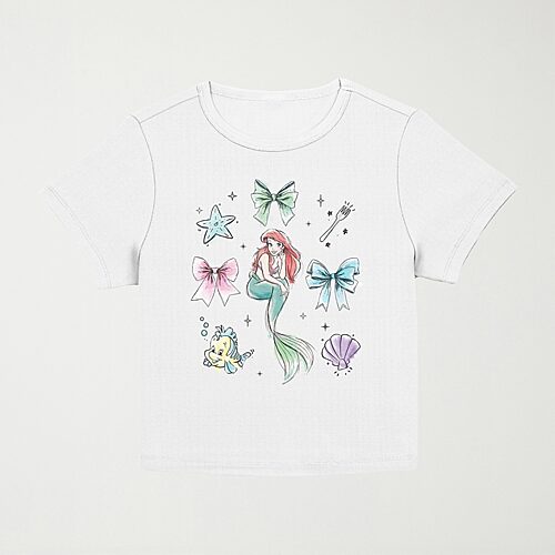 Click here for Disney Princess Ariel Baby Tee Womens Juniors Crew... prices