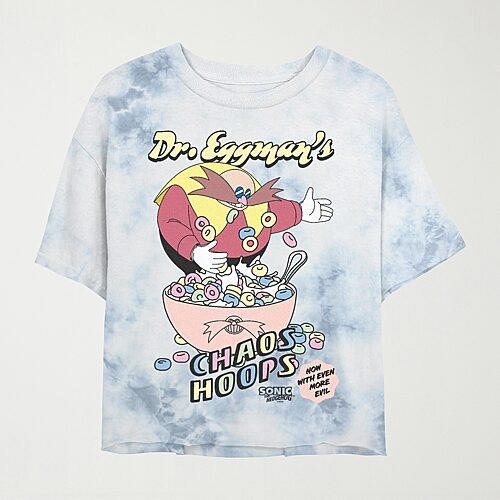 Click here for Dr Eggman Cropped Tee Womens Juniors Crew Neck Sho... prices