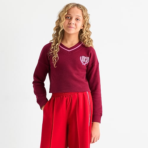 Click here for Xersion Little & Big Kid Girls V Neck Fleece Long... prices