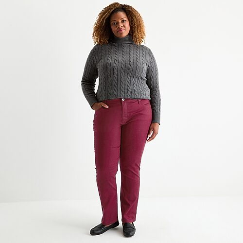 Click here for St. Johns Bay Womens Plus Mid Rise Straight Leg Je... prices