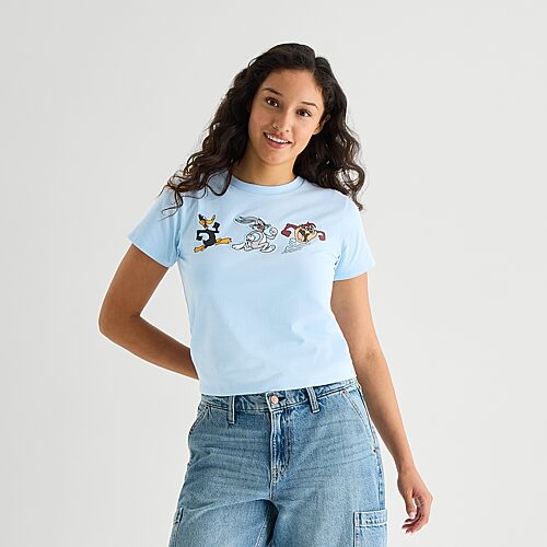 Click here for Looney Toons Baby Tee Womens Juniors Crew Neck Sho... prices