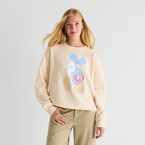 Click here for Womens Juniors Crew Neck Long Sleeve Embroidered M... prices