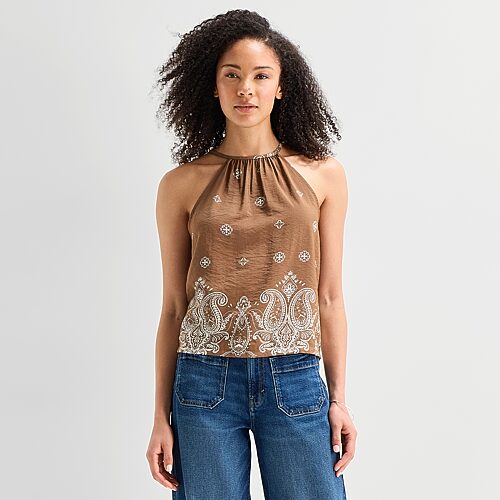 Click here for a.n.a Womens Halter Neck Sleeveless Tank Top  X-la... prices
