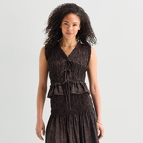 Click here for a.n.a Womens V Neck Sleeveless Vest  X-small  Brow... prices