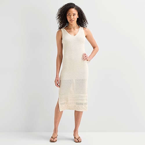 Click here for A.N.A Womens Midi V Neck Sleeveless Maxi Dress  X-... prices
