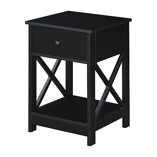 Click here for Oxford 1-Drawer Storage End Table  One Size  Black prices