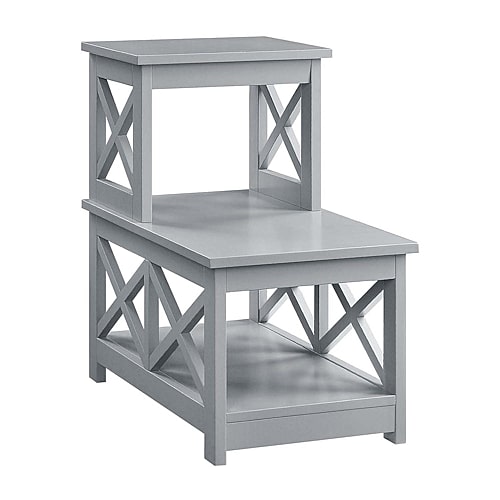 Click here for Oxford 2 Step Chairside End Table - Gray prices