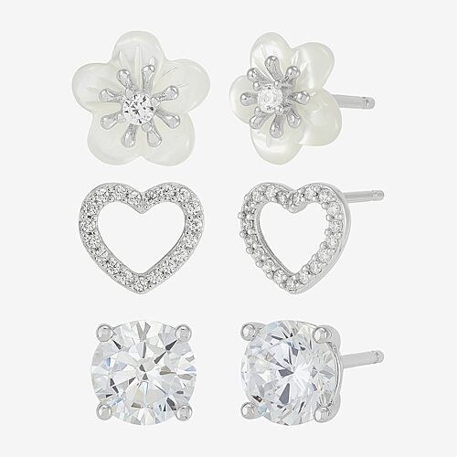 Click here for Diamonart Womens Cubic Zirconia Sterling Silver He... prices