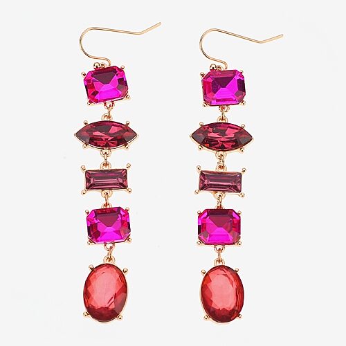 Click here for Bijoux Bar Womens Gray Glass Drop Earrings  One Si... prices
