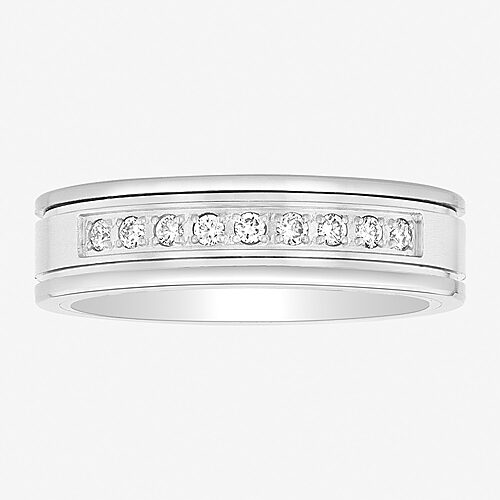Click here for (H / Si2-I1) Mens 6MM 1/5 CT. Lab Grown White Diam... prices