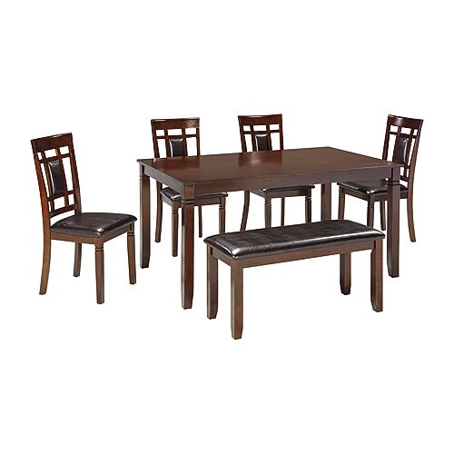 Signature Design by Ashley Bennox 6-Piece Dining Set  One Size  Brown