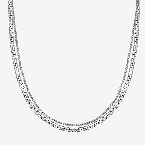 Click here for Mens Stainless Steel 22 Inch Link Chain Necklace... prices
