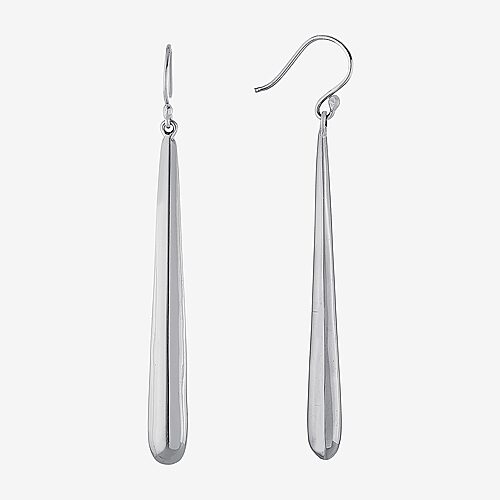 Click here for Long Womens Sterling Silver Drop Earrings  One Siz... prices