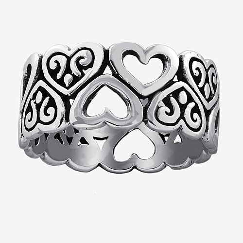 Click here for Bali Inspired Womens Sterling Silver Heart Cocktai... prices