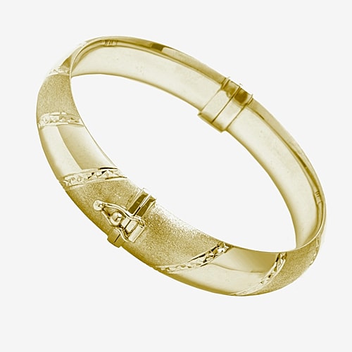 Click here for Womens 14K Gold Over Silver Bangle Bracelet  One S... prices